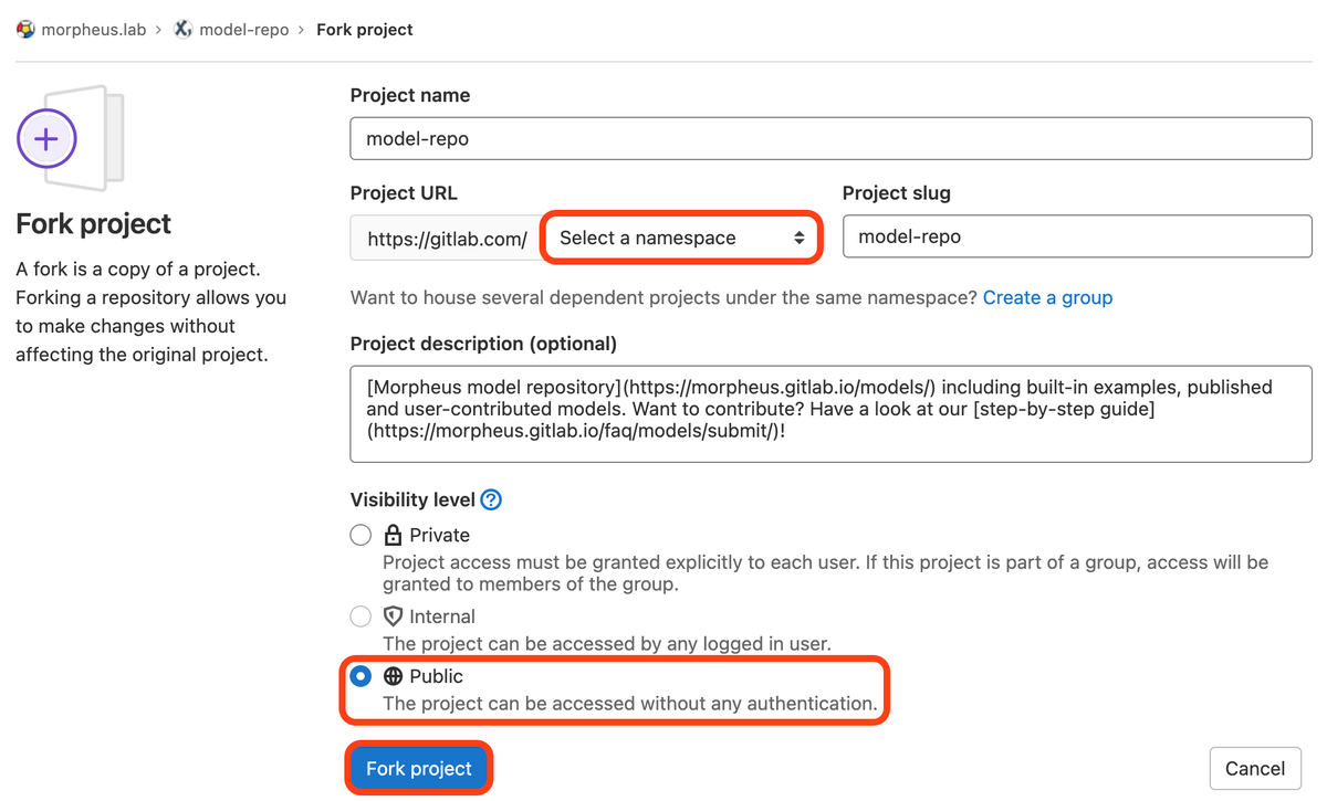 Submit Model | Morpheus
